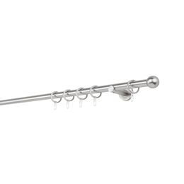 ONDECO 20mm,1-l&auml;ufig,Rohr,Wandtr&auml;ger 6,5cm,Endst&uuml;ck ball Farbe: Edelstahl-Optik, Gr&ouml;&szlig;e: 210cm