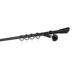 ONDECO 20mm,1-l&auml;ufig,Rohr,Wandtr&auml;ger 12cm,Endst&uuml;ck rag Farbe: Schwarz, Gr&ouml;&szlig;e: 310cm