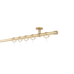 ONDECO 20mm,1-l&auml;ufig,Rohr,Deckentr&auml;ger classic,Endst&uuml;ck cap Gr&ouml;&szlig;e: 270cm, Farbvariante: Messing-Matt