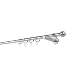 ONDECO 20mm,1-l&auml;ufig,Rohr,Wandtr&auml;ger 12cm,Endst&uuml;ck ball Farbe: Edelstahl-Optik, Gr&ouml;&szlig;e: 220cm