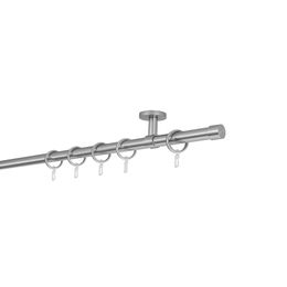 ONDECO 20mm,1-l&auml;ufig,Rohr,Deckentr&auml;ger classic,Endst&uuml;ck cap Gr&ouml;&szlig;e: 280cm, Farbvariante: Edelstahl-Optik
