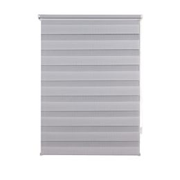 ONDECO Doppelrollo Just Klemmfix Seitenzugrollo Blickdicht Klemmfix Farbe: Grau, Gr&ouml;&szlig;e: 140x160 cm