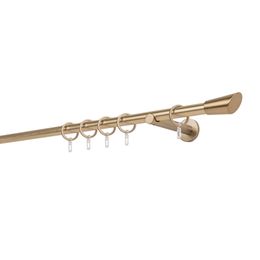 ONDECO 20mm,1-l&auml;ufig,Rohr,Wandtr&auml;ger 12cm,Endst&uuml;ck rag Farbe: Messing-Matt, Gr&ouml;&szlig;e: 230cm