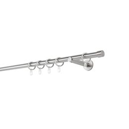 ONDECO 20mm,1-l&auml;ufig,Rohr,Wandtr&auml;ger 12cm,Endst&uuml;ck cap Farbe: Edelstahl-Optik, Gr&ouml;&szlig;e: 210cm