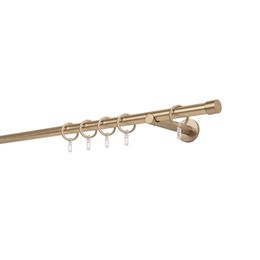 ONDECO 20mm,1-l&auml;ufig,Rohr,Wandtr&auml;ger 12cm,Endst&uuml;ck cap Farbe: Messing-Matt, Gr&ouml;&szlig;e: 250cm