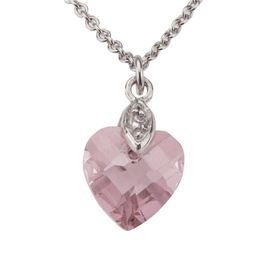 ZEEme for Kids Anh&auml;nger mit Kette 925/- Sterling Silber Zirkonia pink