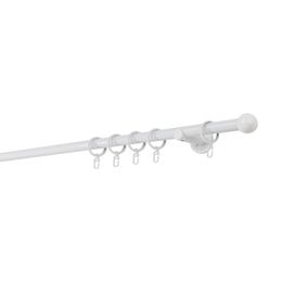 ONDECO 20mm,1-l&auml;ufig,Rohr,Wandtr&auml;ger 6,5cm,Endst&uuml;ck ball Farbe: Wei&szlig;, Gr&ouml;&szlig;e: 240cm