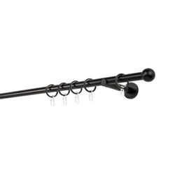 ONDECO 20mm,1-l&auml;ufig,Rohr,Wandtr&auml;ger 12cm,Endst&uuml;ck ball Farbe: Schwarz, Gr&ouml;&szlig;e: 200cm