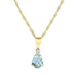 Diamonds by Ellen K. Fascination by Ellen K. Halskette 375 Gold mit Blautopas (beh.) und Zirkonia wei&szlig;