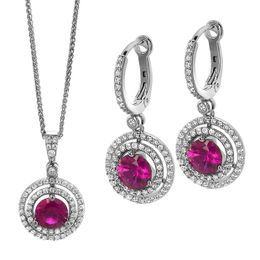Orphelia 'Belina' Damen 925 Sterling Silber Set: Ketten-Anh&auml;nger + Ohrringe - Silber SET-7049