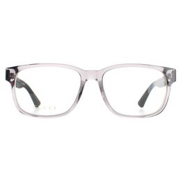 Gucci Rectangle Hommes transparent gris GG0011o