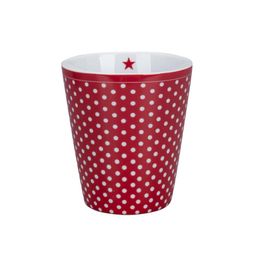 Krasilnikoff Happy Mug Micro Dots Becher 330 ml, rot skandinavische Deko Online Shop
