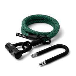 texlock eyelet UX-lock spring green 120 cm - Seil mit B&uuml;gelschloss - Fahrradschloss Textilschloss