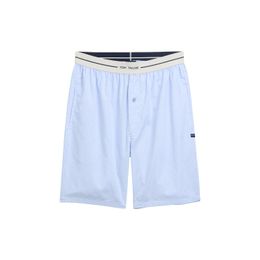 Tom Tailor Herren Pyjama-Shorts aus Baumwolle mit Streifenmuster, blau, Gestreift, Gr. 48