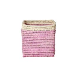 Rice Kleiner Raffia Korb 20 x 20 x 20 cm, Soft Pink skandinavische Deko Online Shop