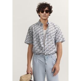 Bugatti Herren Kurzarm-Hemd Modern Fit mit einem Print