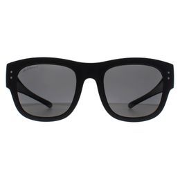 Montana Square Unisex Matte Schwarz Rauch Polarisierte FO7 Fit &uuml;ber Gl&auml;ser Sonnenbrillen