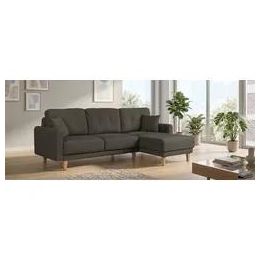 Ecksofa Home Affaire "TRIPLO optionale Schlafsofa mit Bettkasten, Ma&szlig;e B/T/H: 234/164/89 cm", schwarz, B:234cm H:89cm T:164cm, 88% Polyester, 9% Rayon, 3% Nylon, Sofas, Ecksofa, L-Form wahlweise mit Bettfunktion - Liegefl&auml;che 132x210 cm