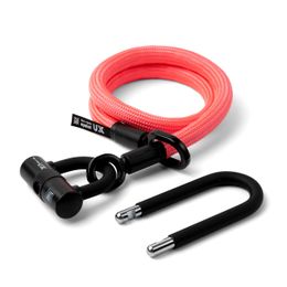 texlock eyelet UX-lock pink lemonade 120 cm - Seil mit B&uuml;gelschloss - Fahrradschloss Textilschloss