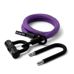 texlock eyelet UX-lock urban violet 120 cm - Seil mit B&uuml;gelschloss - Fahrradschloss Textilschloss