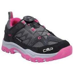 Outdoorschuh CMP "KIDS KIRUNA LOW FITGO TREKKING SHOES WP", Kinder, Gr. 36, pink (grau, fuxia), Leder, Synthetik, Schuhe Outdoorschuh, wasserdicht