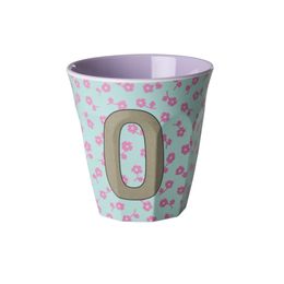 Rice Buchstaben-Becher mit Blumen Medium O skandinavische Deko Online Shop