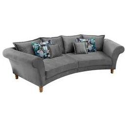 Big-Sofa Home Affaire "Tassilo geschwungene Formensprache, bequem, Mega Sofa, Breite 350cm", schwarz (asche), B:350cm H:95cm T:110cm, 100% Polyester, Sofas, Big-Sofa