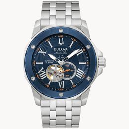Bulova Marine Star Herren Silberuhr 98A302