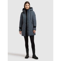 Steppmantel Khujo "NITA4", Damen, Gr. S, dim blau, 100% Polyester, unifarben, regular fit, eingesetzt abgestepptes B&uuml;ndchen, M&auml;ntel Steppmantel