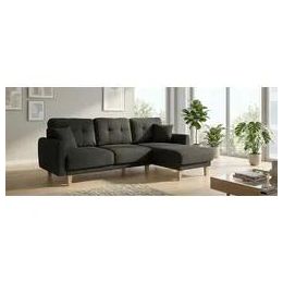 Ecksofa Home Affaire "TRIPLO optionale Schlafsofa mit Bettkasten, Ma&szlig;e B/T/H: 234/164/89 cm", grau (graphit), B:234cm H:89cm T:164cm, Sofas, Ecksofa, L-Form wahlweise mit Bettfunktion - Liegefl&auml;che 132x210 cm