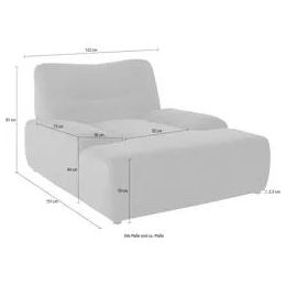 Loveseat DOMO collection "Cesena Designsessel zum Kuscheln, komfortabel Relaxen, Breite 122cm", gr&uuml;n (mint), B:122cm H:81cm T:151cm, Sessel, bequem und stylish, frei im Raum stellbar