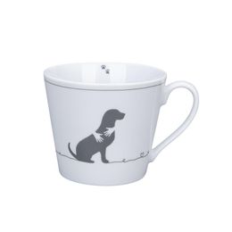 Krasilnikoff Happy Cup Animal Love aus Porzellan &Oslash;10 x H9cm, Hund, weiss skandinavische Deko Online Shop