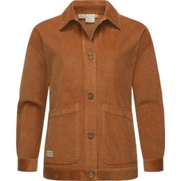 Cordjacke Ragwear "Ennea", Damen, Gr. L (40), braun, Obermaterial: 100% Baumwolle, gerade h&uuml;ftbedeckend, mit Knopf,&Auml;rmel mit &Auml;rmelschlitz Umschlagsaum mit Kn&ouml;pfen,verstellbar, Jacken, Leichte Damen &Uuml;bergangsjacke aus Kord
