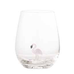 Bloomingville Misa Trinkglas &Oslash; 9 x H12 cm, Flamingo skandinavische Deko Online Shop
