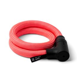 texlock orbit pink lemonade 100 cm - Seilschloss mit Schlie&szlig;zylinder - Fahrradschloss Textilschloss