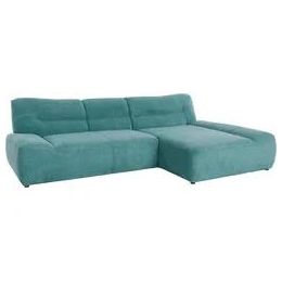 Ecksofa DOMO collection "Cesena moderne Polsterecke mit flachen Armlehnen, L-Form", blau (petrol), B:288cm H:81cm T:175cm, Sofas, Ecksofa, fester Sitzkomfort, frei im Raum stellbar