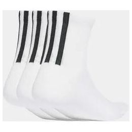 Sportsocken Adidas ORIGINALS "QUARTER 3 BACK STRIPES, 3 PAAR", Herren, Gr. XL (46/48), wei&szlig; (wei&szlig;, wei&szlig;, wei&szlig;), Obermaterial: 60% Baumwolle, 37% Polyester, 2% Elasthan, 1% sonstige Fasern, Socken Sportsocken, f&uuml;r sportive Aktivit&auml;ten und Laufen, 3-Streifen auf der R&uuml;ckseite