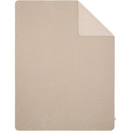 Wohndecke s.Oliver "s.Oliver Lounge Decke", beige, B:150cm L:200cm, Polyester, Wohndecken, Wohndecke, trendige Doubleface-Optik
