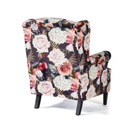 bonprix Ohrensessel mit Blumendruck, rosa, Gr.95x76 cm, Sitzgelegenheit mit Gem&uuml;tlichkeit, Ohrensessel mit Blumenprint