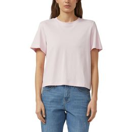 T-Shirt s.Oliver, Damen, Gr. 34, rose, Jersey, Obermaterial: 100% Baumwolle, unifarben, gerade h&uuml;ftbedeckend, Rundhals, abgesteppte Kante, Shirts T-Shirt, Sommershirt unifarben