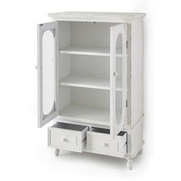 bonprix Schrank, wei&szlig;, Gr.110x68 cm, Schrank mit abgerundeten Glast&uuml;ren