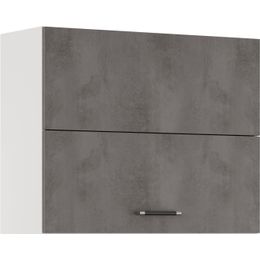 Faltlifth&auml;ngeschrank IMPULS K&Uuml;CHEN "Prag", In zwei Breiten f&uuml;r eine flexible Nutzung,, H&ouml;he 72,3cm", grau (beton, optik schiefer dunkelgrau), B:90cm H:72,3cm T:34,2cm, Dekorfolie, Holzwerkstoff, Schr&auml;nke, vormontiert, mit Falt-Liftt&uuml;r bestehend aus 2 Fronten