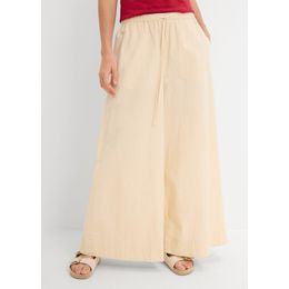 bonprix Culotte aus reiner Bio-Baumwolle, beige, Gr.36, Culotte aus reiner Bio-Baumwolle mit verstellbaren Bund, 100% Baumwolle (organic)