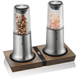 M&uuml;hlenuntersetzer Gefu "X-PLOSION", braun (braun, schwarz), B:8cm H:2cm T:17cm, Edelstahl, Massivholz, Untersetzer, f&uuml;r X-PLOSIONM Gew&uuml;rzm&uuml;hlen von Gefu