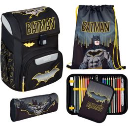 Schulranzen Scooli "Easy Start", Kinder, Gr. B/H/T: 29,5cm x 36,5cm x 29cm, batman, Polyester, Rucks&auml;cke