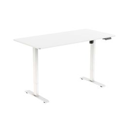 Livetastic Schreibtisch, Wei&szlig;, Metall, Holzwerkstoff, rechteckig, eckig, 80x73-123x160 cm, h&ouml;henverstellbar, Arbeitszimmer, Schreibtische, B&uuml;rotische