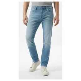 Jack & Jones Tapered-fit-Jeans JACK & JONES "JJIMIKE mit Stretch, Used-Look und bequemer Passform", Herren, Gr. 36, L&auml;nge 32, blau denim, Denim/Jeans, Obermaterial: 48% Baumwolle, 26% Viskose, 25% Polyester, 1% Elasthan, unifarben, bequem kn&ouml;chellang, Jeans, mit Abriebeffekten