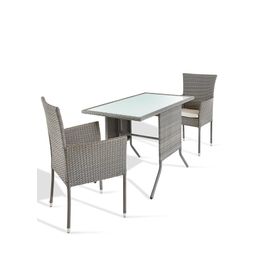 bonprix Balkonm&ouml;bel Set (3-tlg.Set), grau, Gr.Onesize, Hochwertig und modern: das 3-tlg. Balkonm&ouml;bel-Set