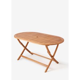 bonprix Gartenm&ouml;bel Set (5-tlg. Set), beige, Gr.Onesize, Klapp M&ouml;bel in Teak Look