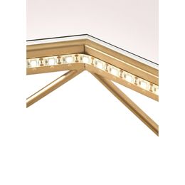 bonprix Couchtisch mit LED, gold, Gr.45x80 cm, Wow, was f&uuml;r ein Highlight, bietet Ablagefl&auml;che und spendet Licht.